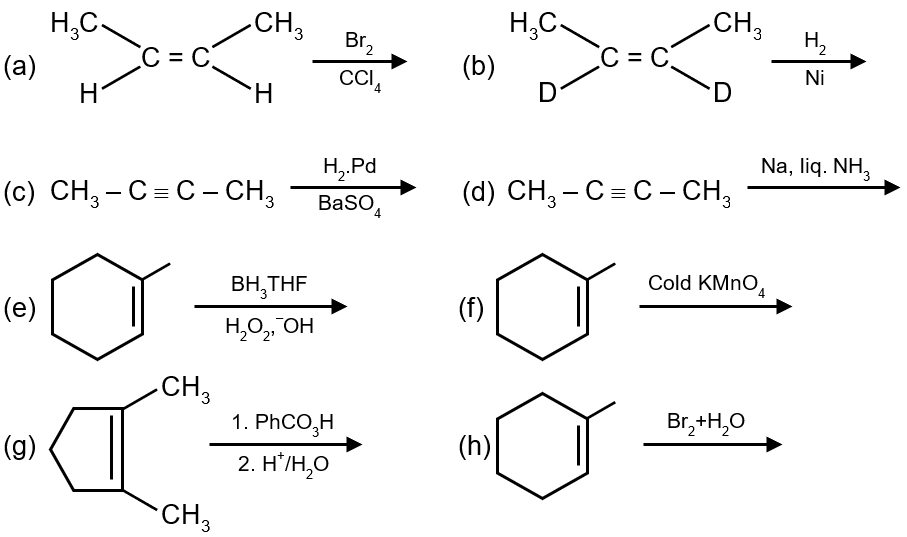 How Many Of The Following Addition Reactions Are Syn Addition Reaction