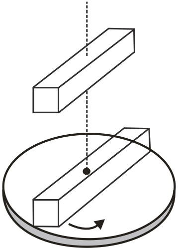 A uniform disk turns at 2.4 rev/s around a frictionless axis. A ...