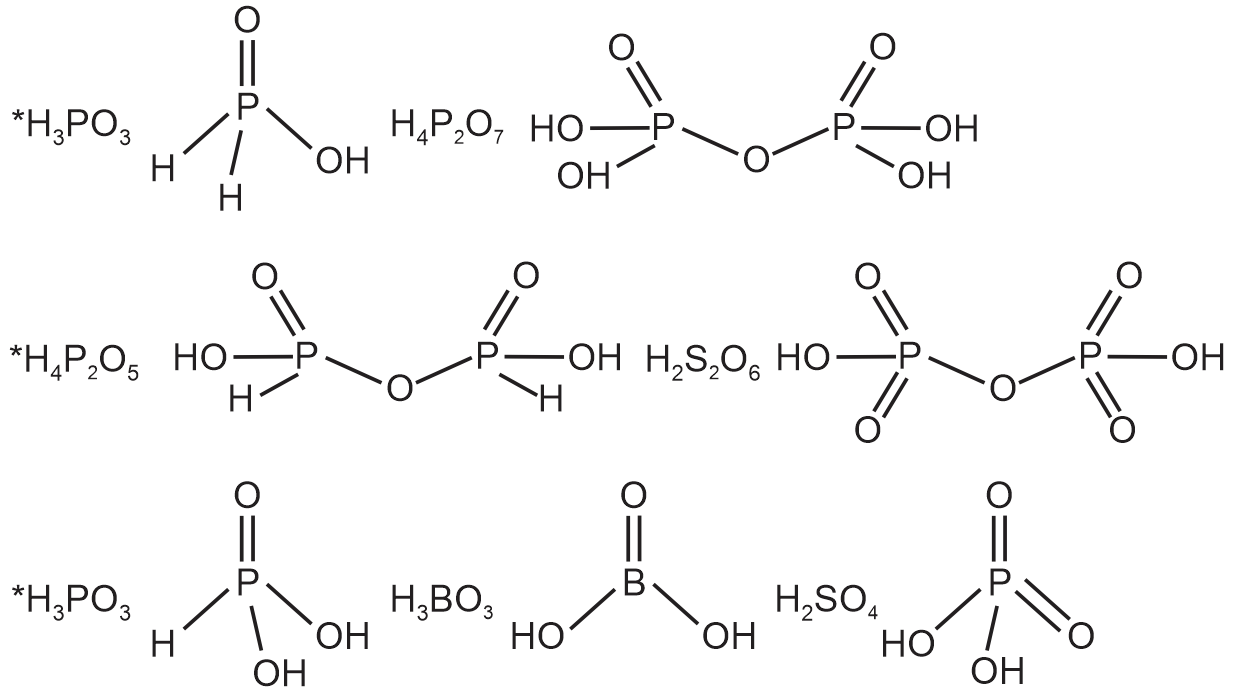 Find the number of acid(s) from the following in which X – H bond is ...